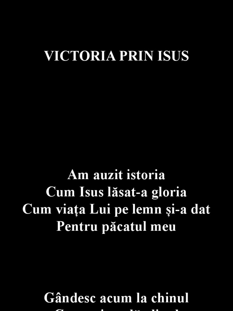 Victoria Prin Isus | PDF