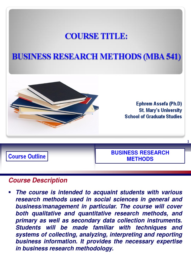 Unit 1-Intro To Business Research Methods | PDF | Qualitative Research ...