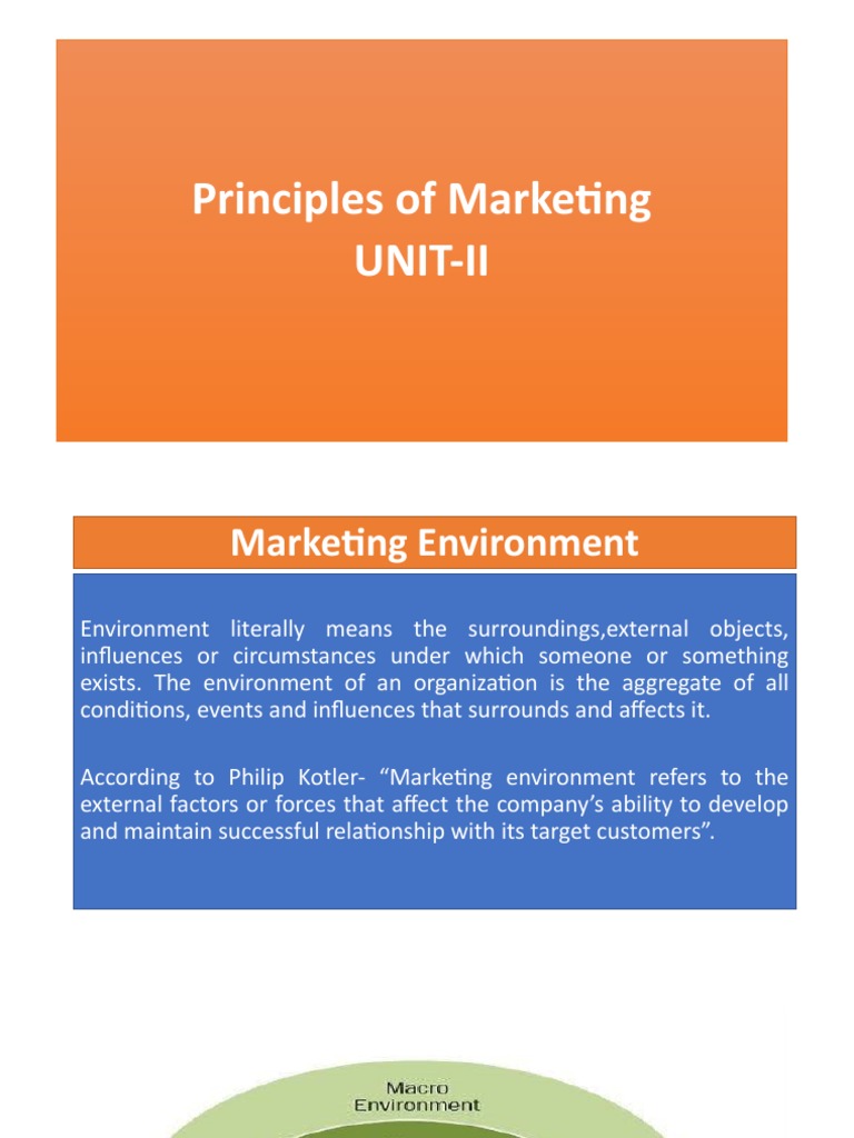 Principles of Marketing Unit-Ii | PDF | Market Segmentation | Consumer ...