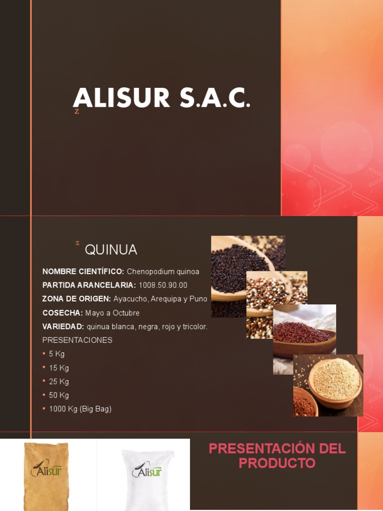 Exportación de Quinua Alisur S.A.C. | PDF | Salud y bienestar