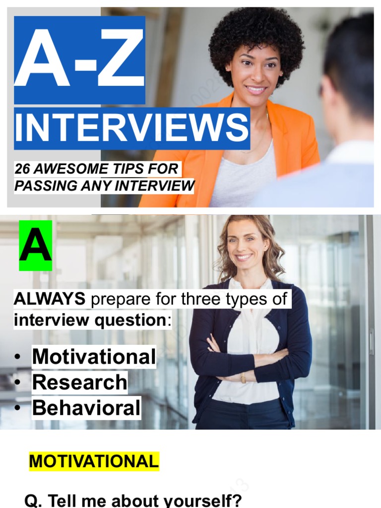 A-Z+INTERVIEWS!+26+BRILLIANT+TIPS+for+PASSING+ANY+INTERVIEW! Tracked ...