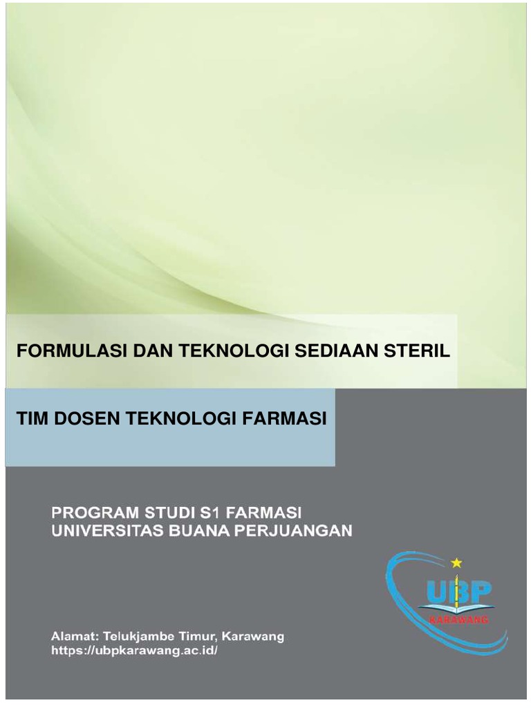 Modul Prakt Teknologi Sediaan Steril | PDF | Sains & Matematika