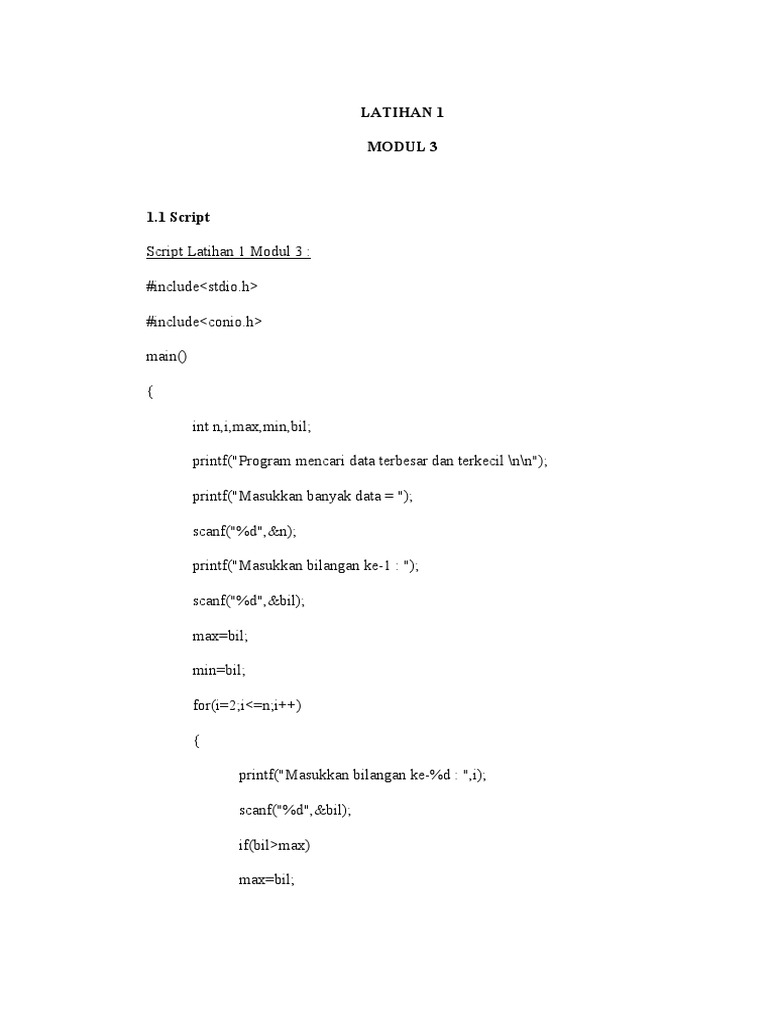 Latihan M3 Script & Raptor | PDF