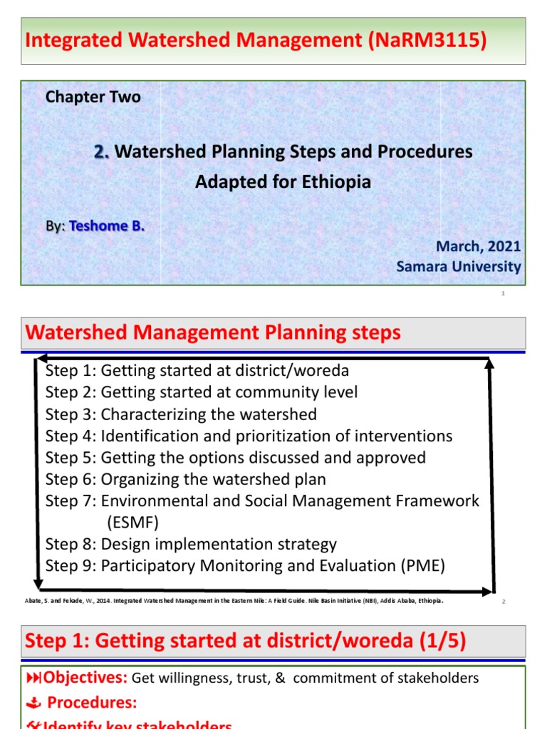 Integrated Watershed Management (Narm3115) : Watershed Planning Steps ...