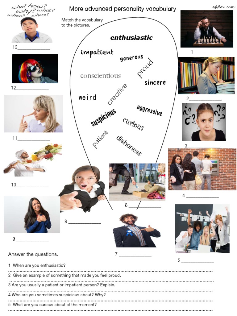 Advanced Personality Vocabulary Guide | PDF