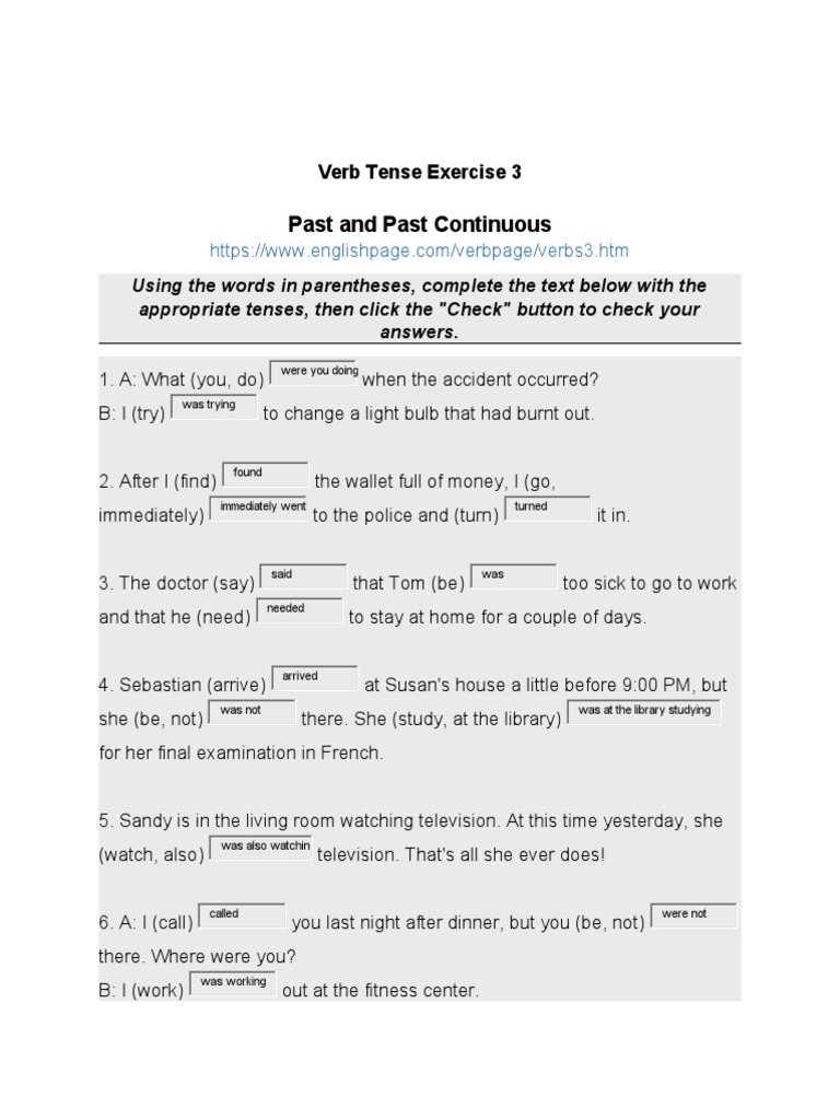 Simple Past Vs Past Progressive | PDF