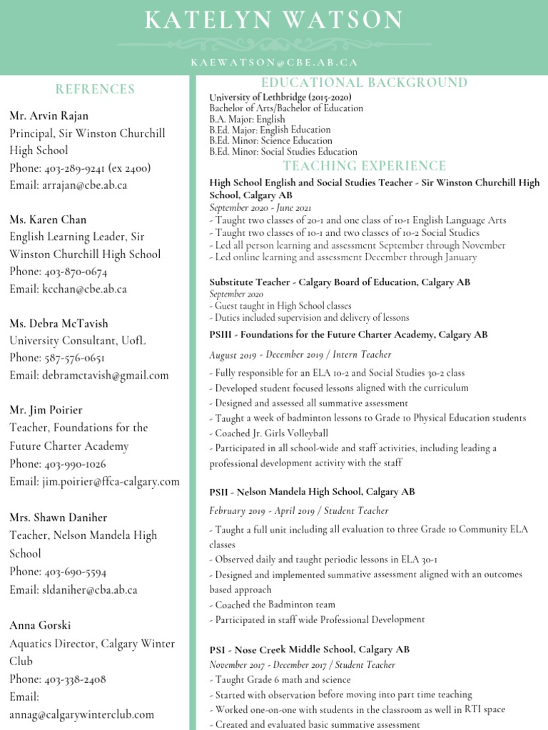 Official Resume Update - June 2021 | PDF | Teachers | Teaching