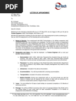 Revised Offer Letter | PDF | Employment | Business
