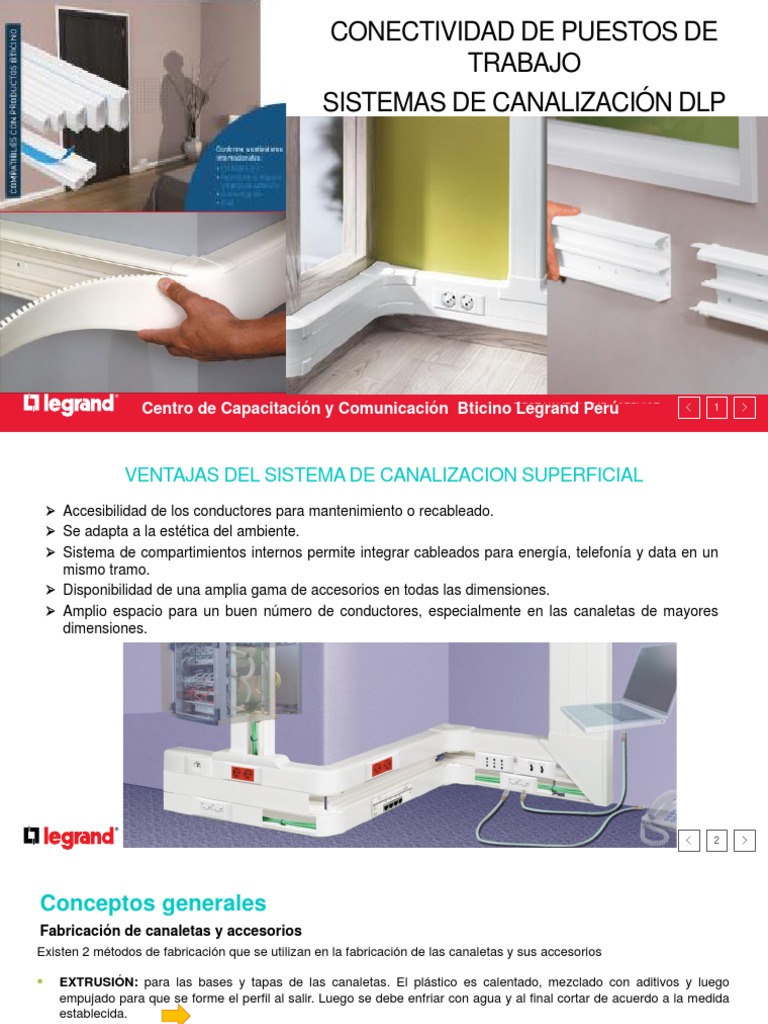 Catálogo de Canaletas Legrand DLP | PDF | El plastico | Materiales