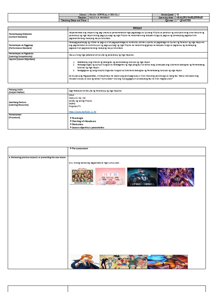 Detailed Lesson Plan Elem.
