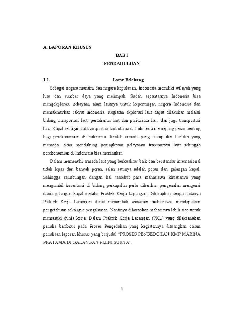 Tinjauan Perawatan Dan Reparasi KMP Marina Pratama Dengan Menggunakan Metode CPM (Critical Path ...