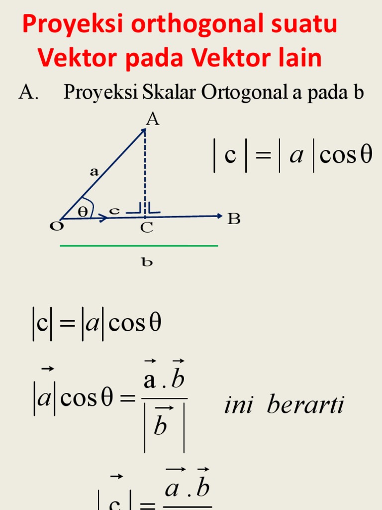 Panjang Proyeksi Vektor Ortogonal | PDF