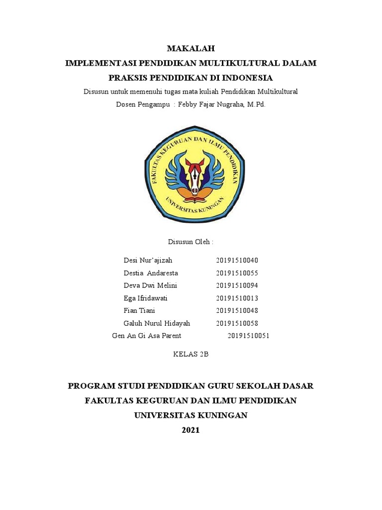 Pendidikan Multikultural di Indonesia | PDF
