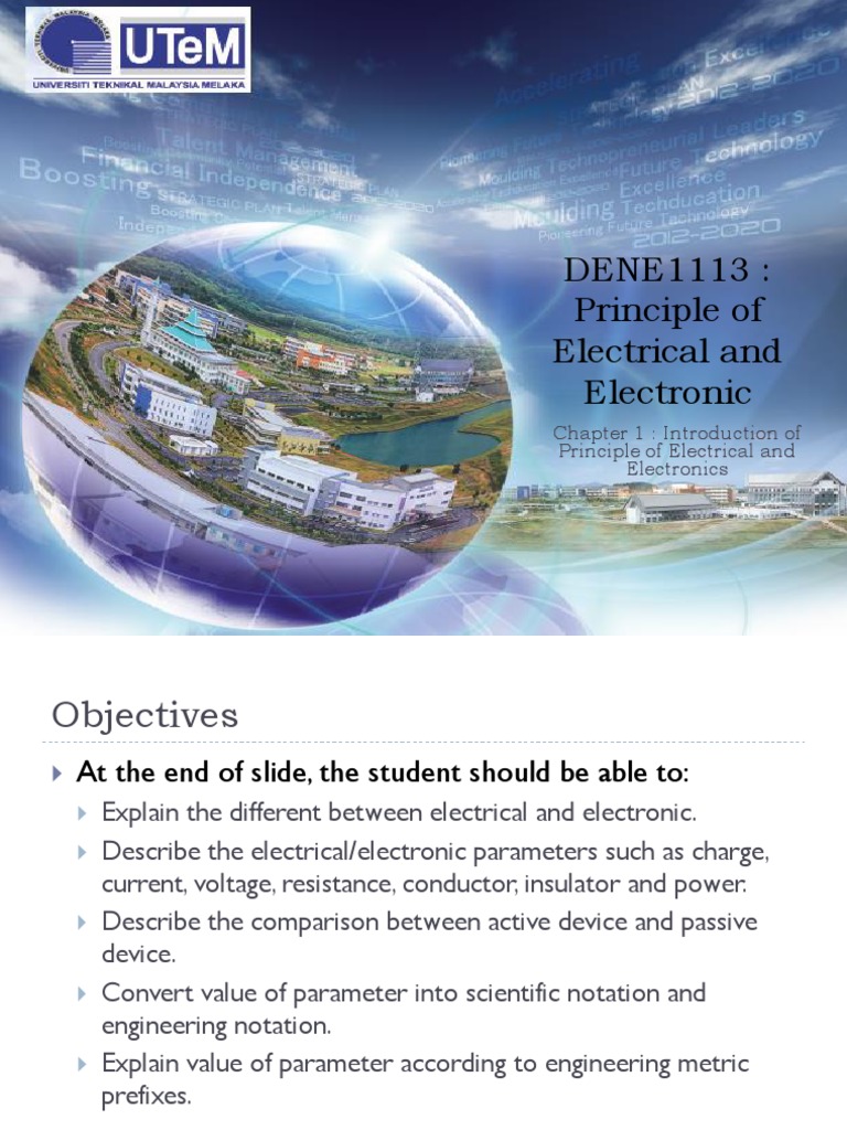 DENE1113: Principle of Electrical and Electronic | PDF | Passivity (Engineering) | Electricity