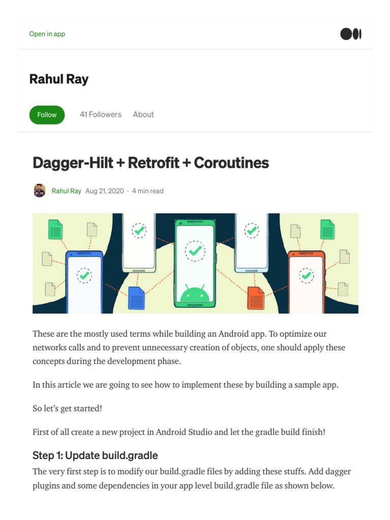 Dagger-Hilt + Retrofit + Coroutines | PDF | Class (Computer Programming) | Software Engineering