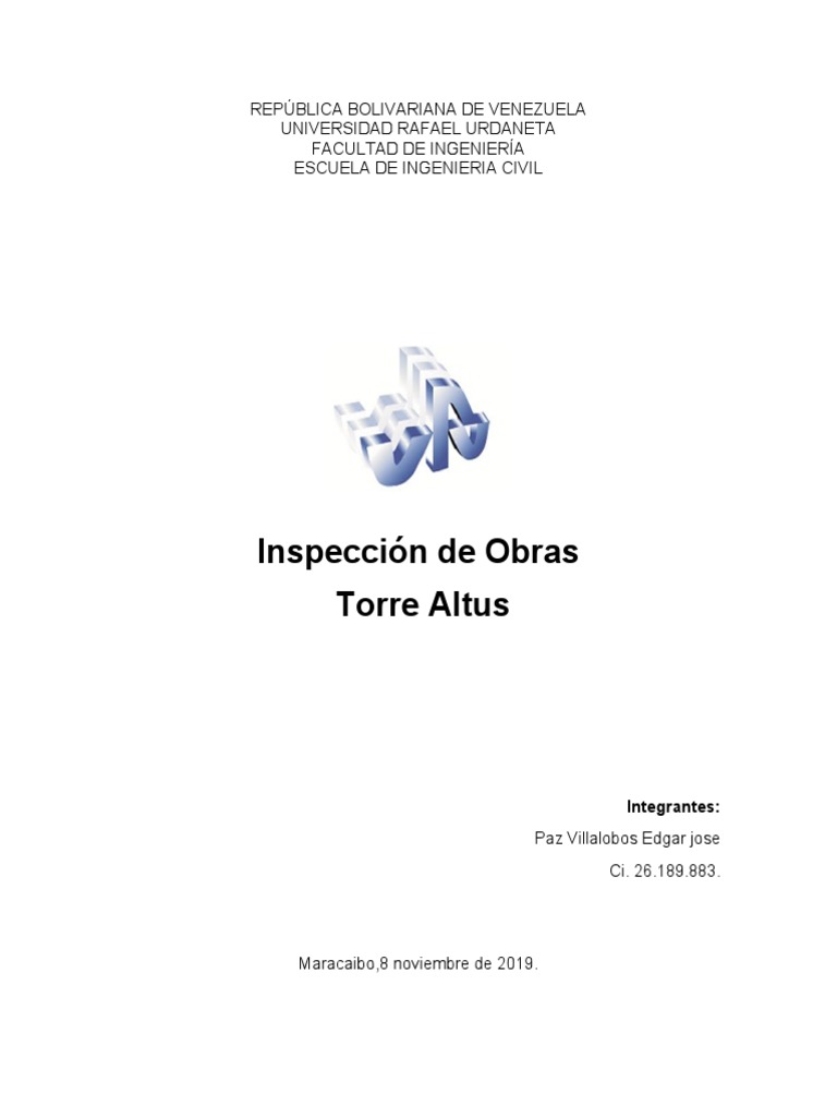 Inspección de Obras (Torre Altus) | PDF | Science | Ingeniería