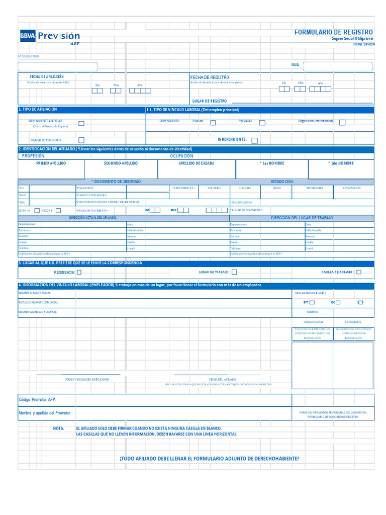 Afp Form Actualiz Infor | PDF | Gobierno y personalidad | Business