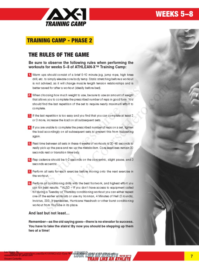 Ax1 Gym Workouts Month 2 Inksaver Final PDF PDF Strength Training Human Body