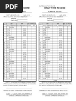 Daily Time Record: CSC Form No. 48 | PDF