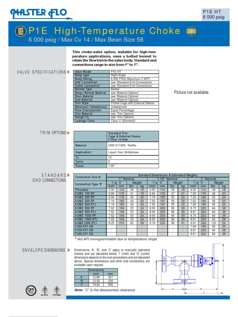Choke Valve Details | PDF | Valve | Mechanical Engineering