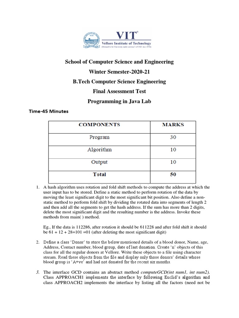 WINSEM2020-21 CSE1007 ELA VL2020210504676 Reference Material II 03-Jun-2021 FAT L21 | PDF ...