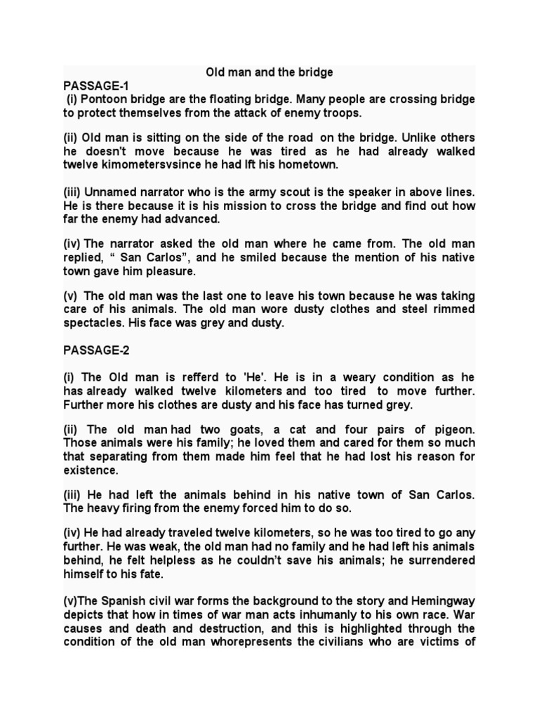 Old Man and The Bridge | PDF | Resurrection Of Jesus | Unrest