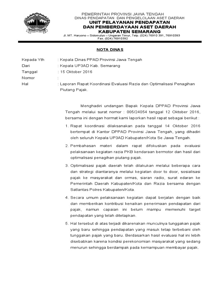 NODIN Evaluasi Razia | PDF