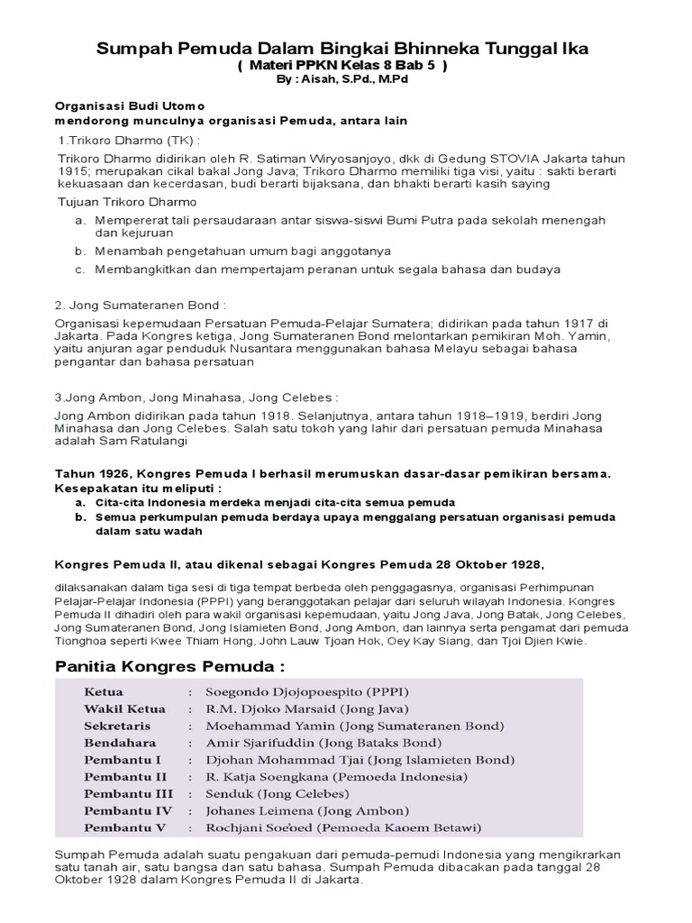 Materi PPKN Kelas 8 BAB 5 Fix | PDF