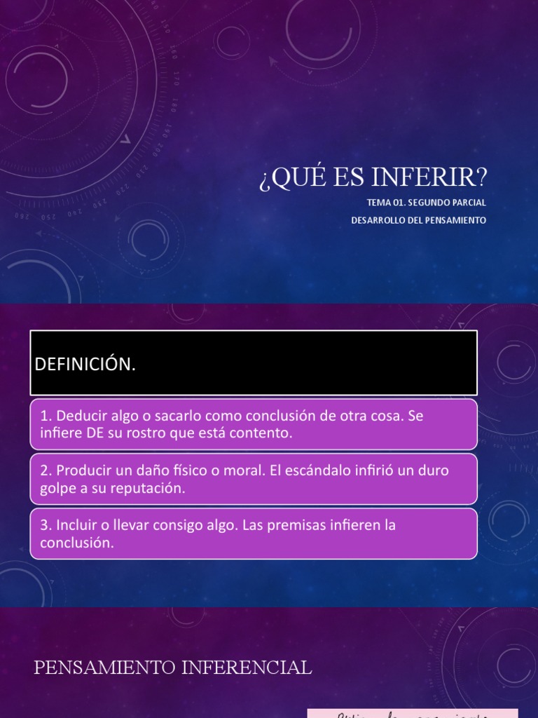 Qué Es Inferir | PDF