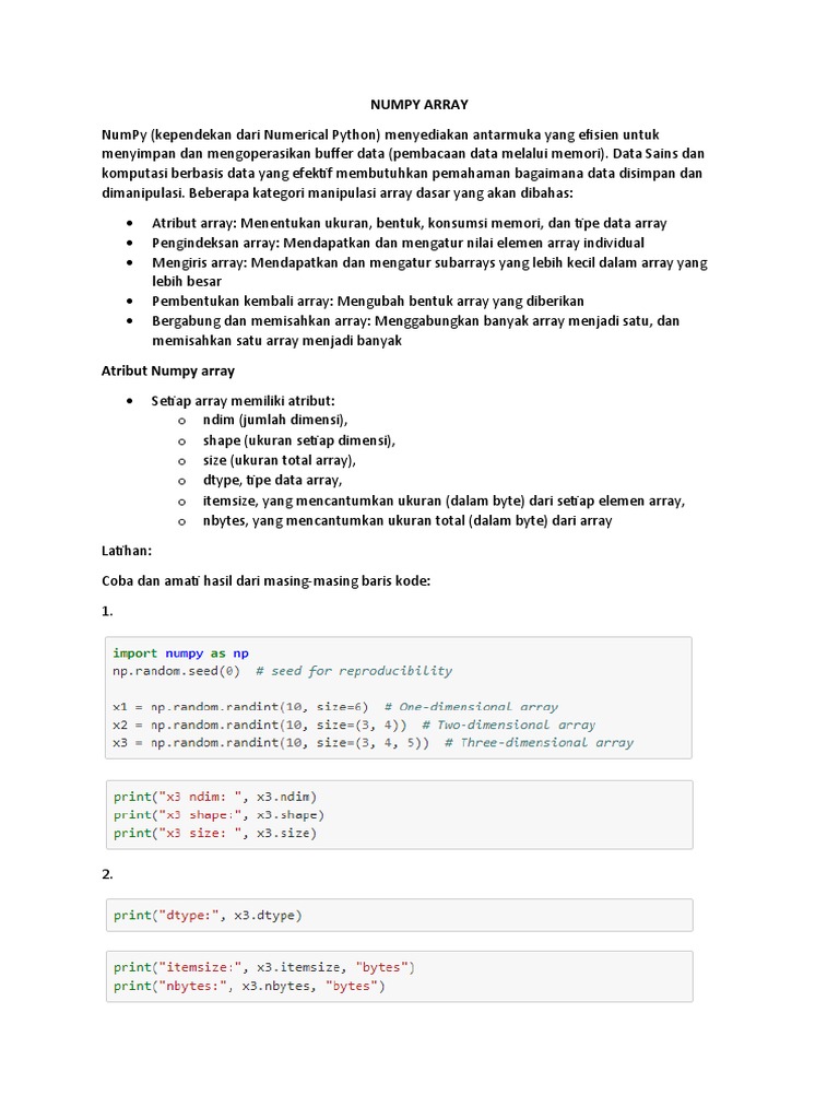 Numpy Array | PDF