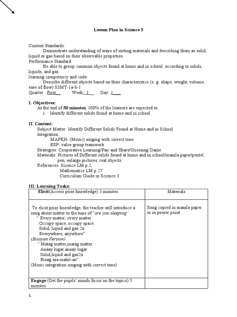 DLP Science 3 | PDF | Lesson Plan | Teachers