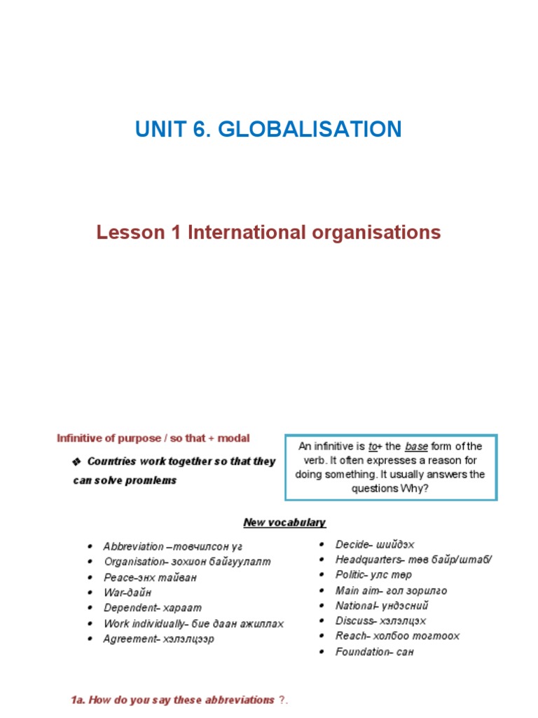 Unit 6 Lesson 1+ | PDF | United Nations Development Programme | United ...