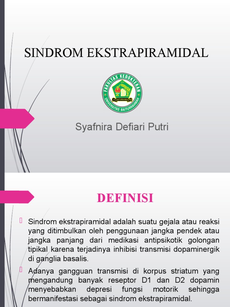 Gejala dan Tatalaksana Sindrom Ekstrapiramidal | PDF | Pengembangan ...