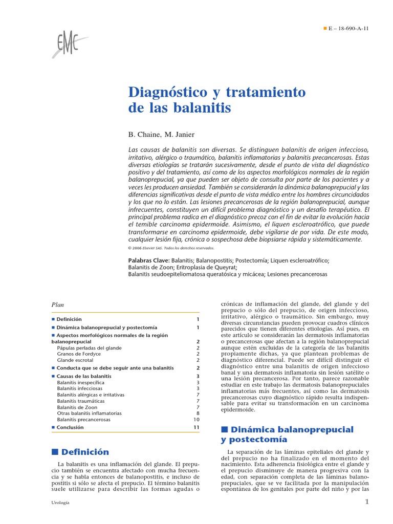 Balanitis | PDF | Circuncisión | Especialidades Medicas