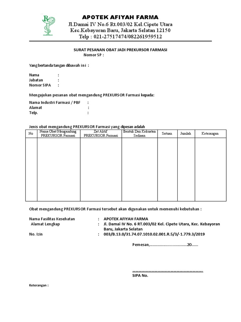 SP PREKURSOR Apotek | PDF