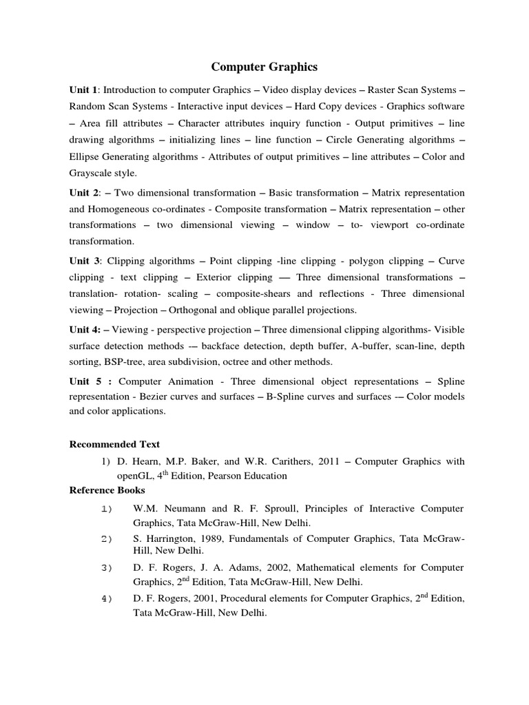 Computer-Graphics 1 | PDF | Computer Graphics | 3 D Computer Graphics