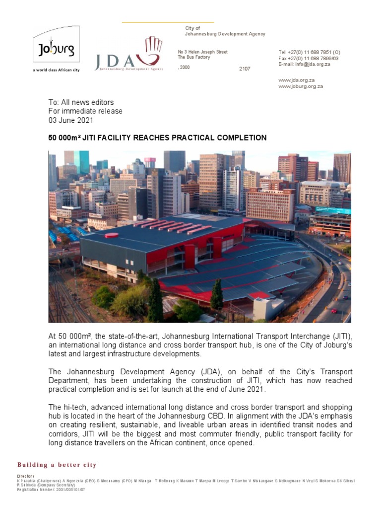 50 000m JITI FACILITY REACHES PRACTICAL COMPLETION PCL | PDF ...