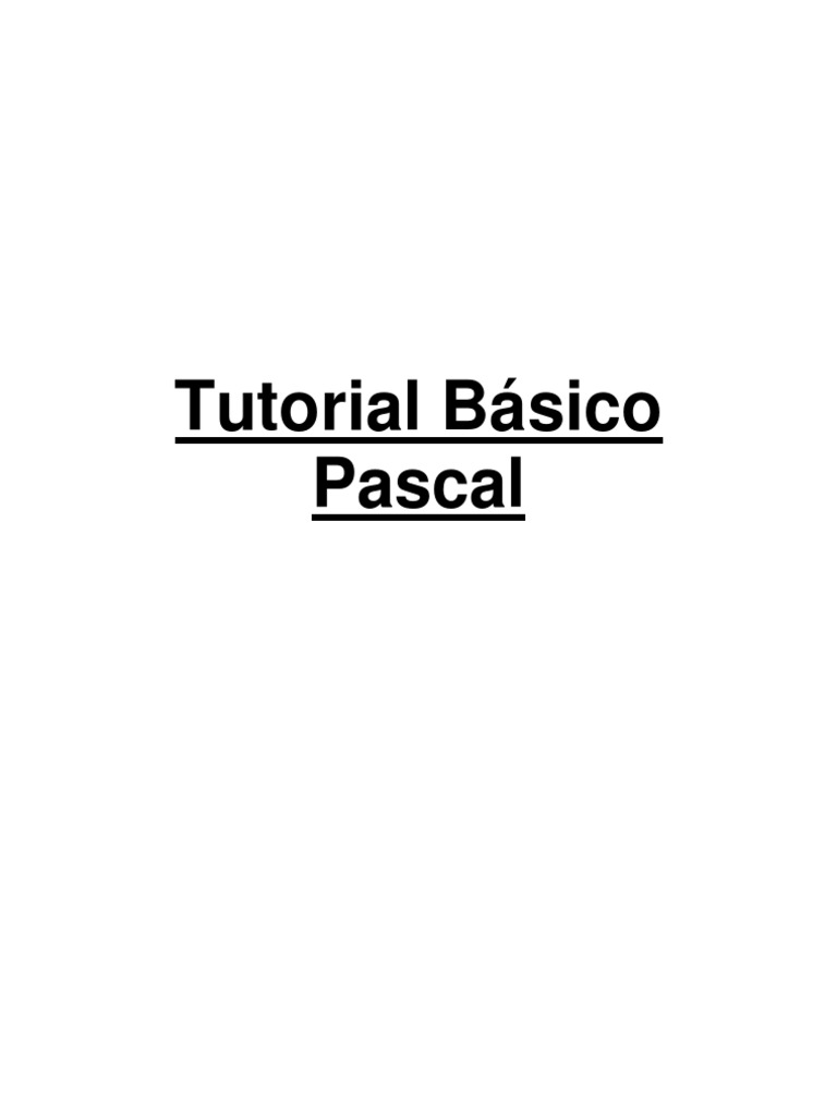 Tutorial Pascal | PDF