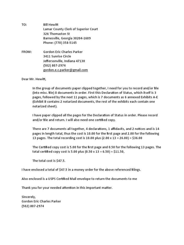 Court Filing Request and Payment Details | PDF