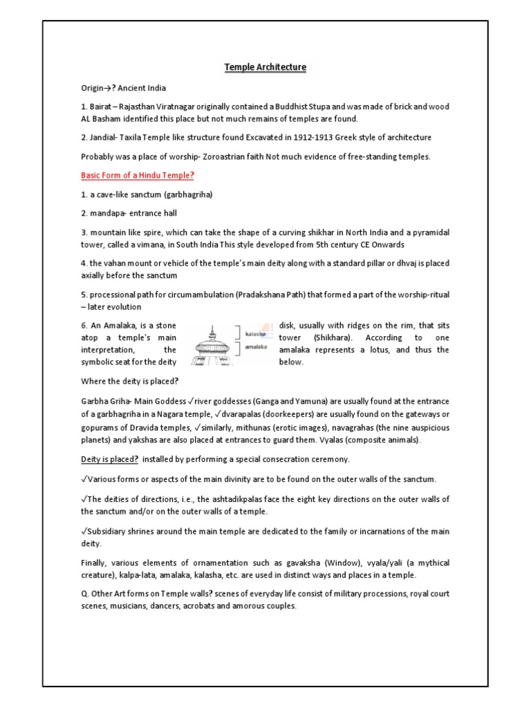 Basic Form of A Hindu Temple? | PDF | Religious Architecture
