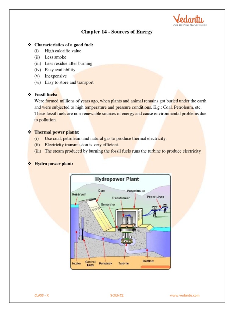 Chapter 14 - Sources of Energy: Class - X Science | PDF | Energy ...