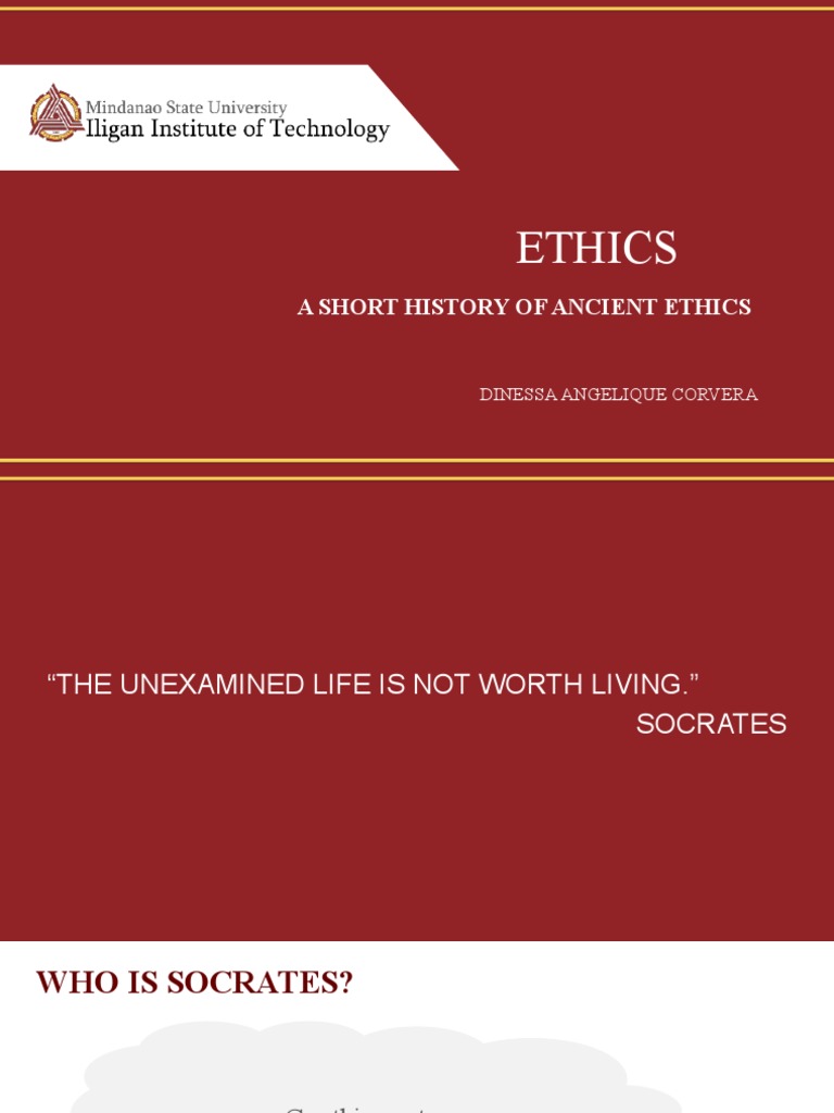 History of Ancient Ethics | PDF | Socrates | Justice