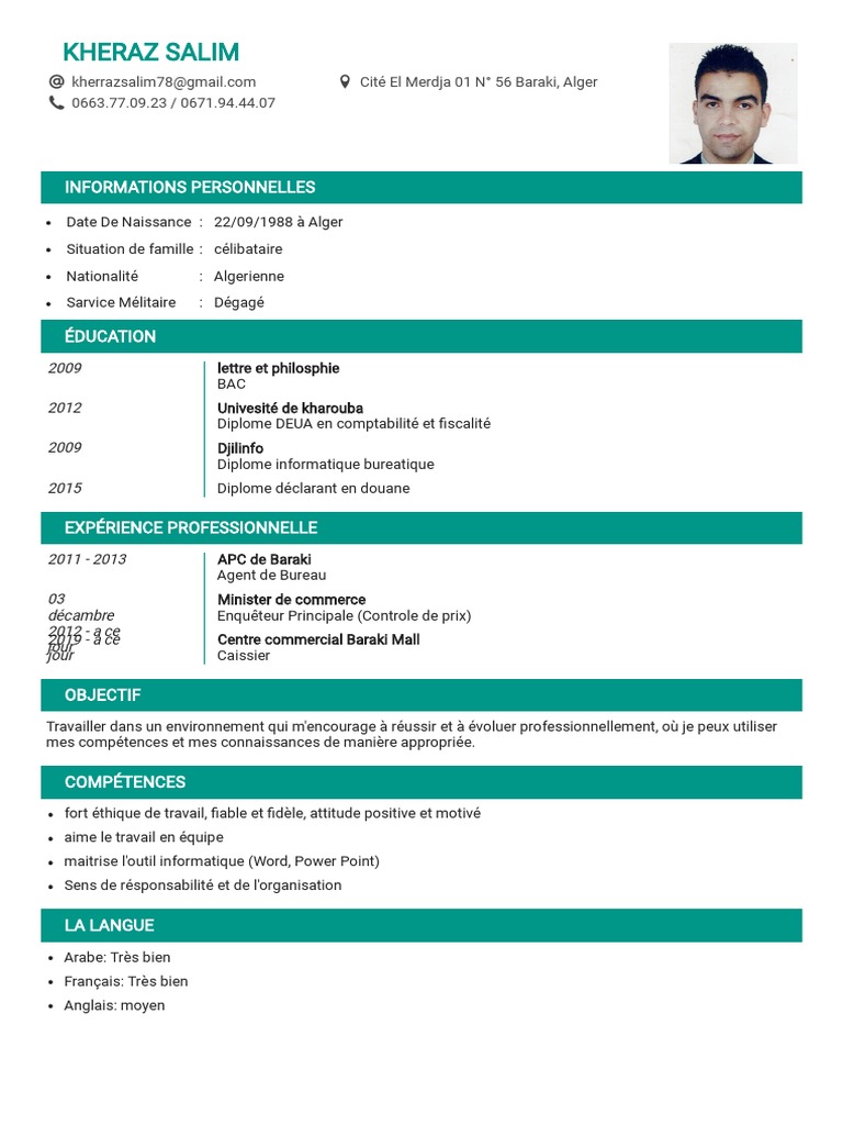 CV Kheraz Salim | PDF