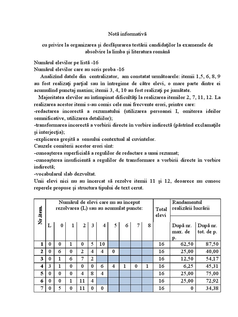 Nota Informativă | PDF