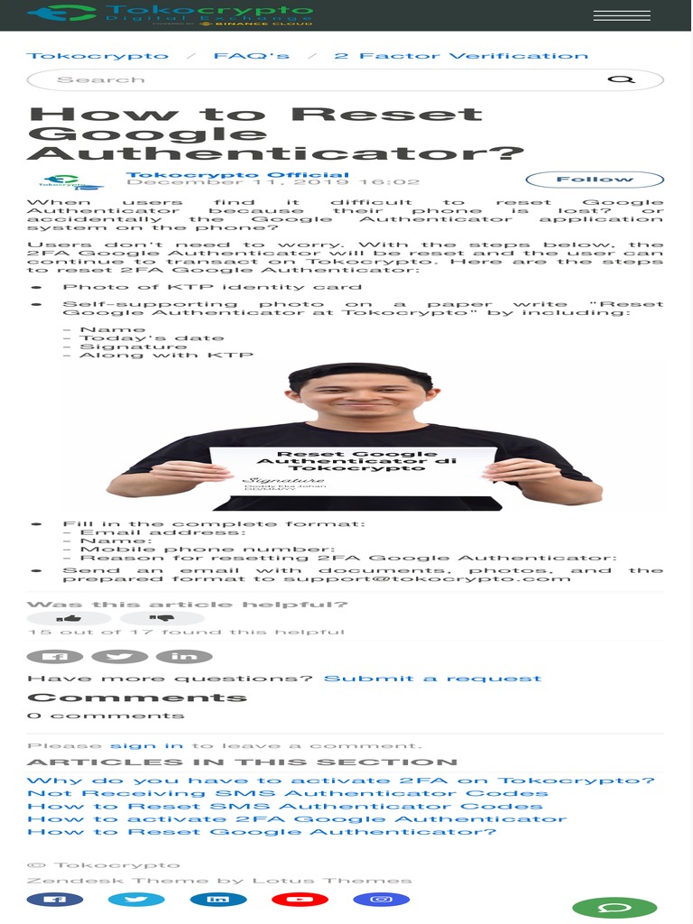 How To Reset Google Authenticator - Tokocrypto | PDF