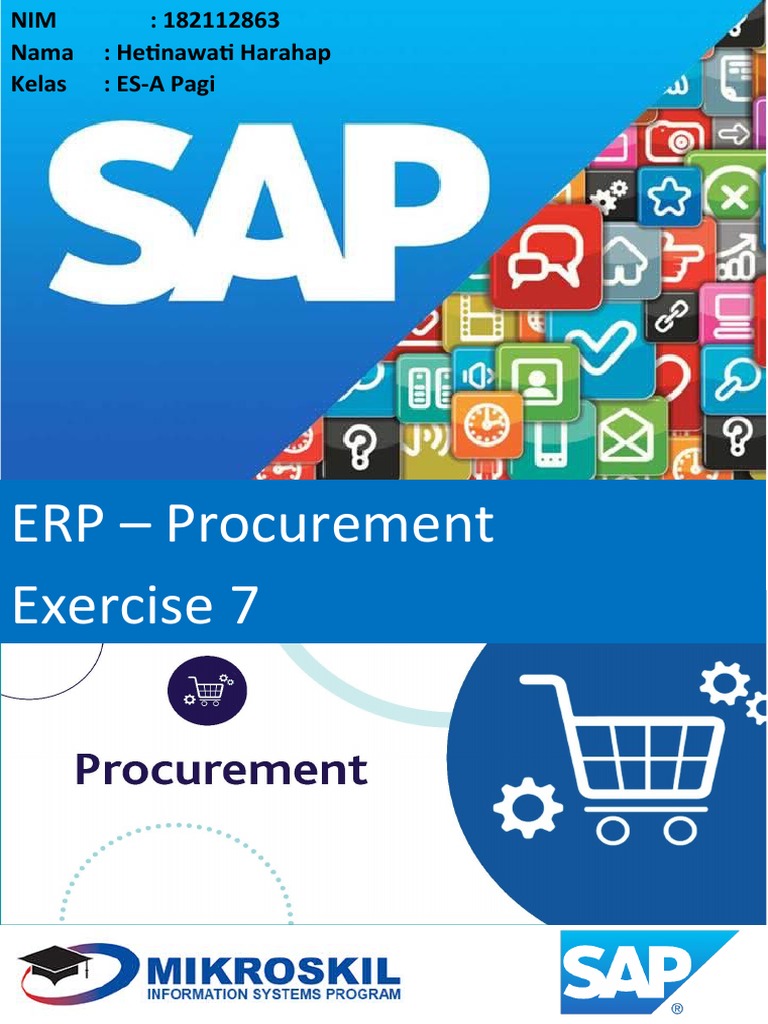 Erp - Procurement - Exercise 7 | PDF | Invoice | Supply Chain Management