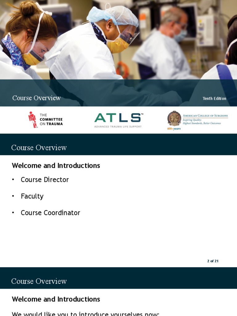 ATLS 10th Edition Course Overview | PDF | Thorax | Shock (Circulatory)