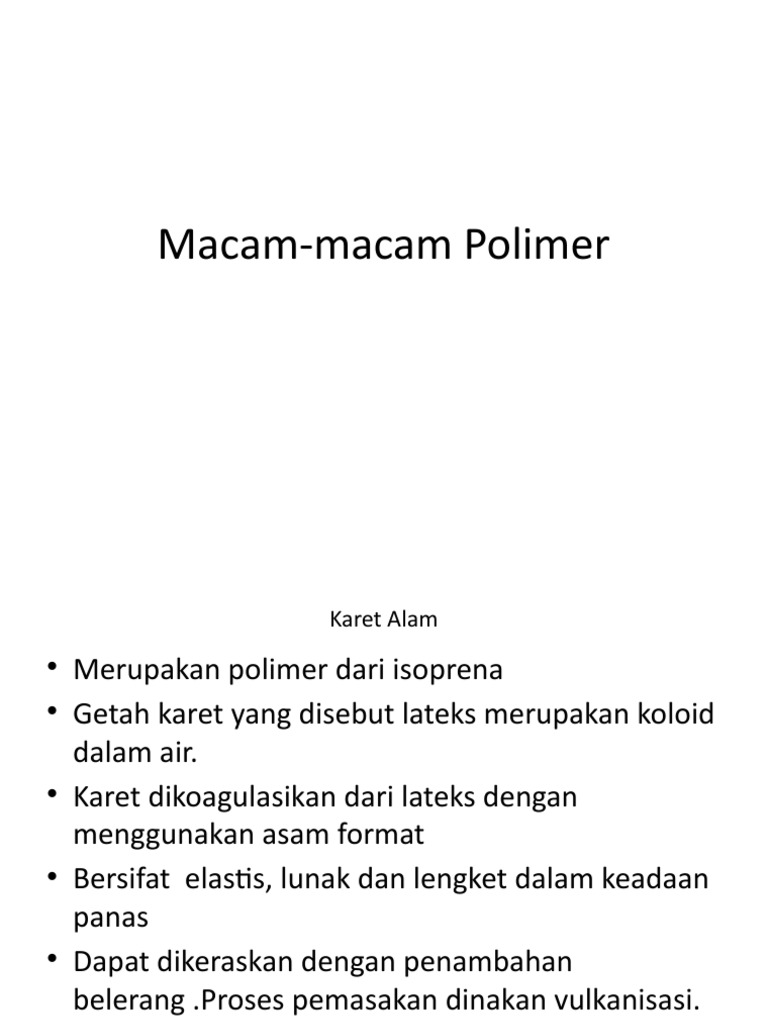 Macam-Macam Polimer | PDF