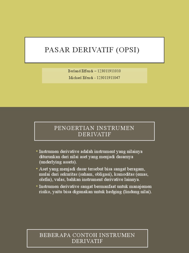 Panduan Dasar Instrumen Derivatif | PDF | Bisnis | Hukum