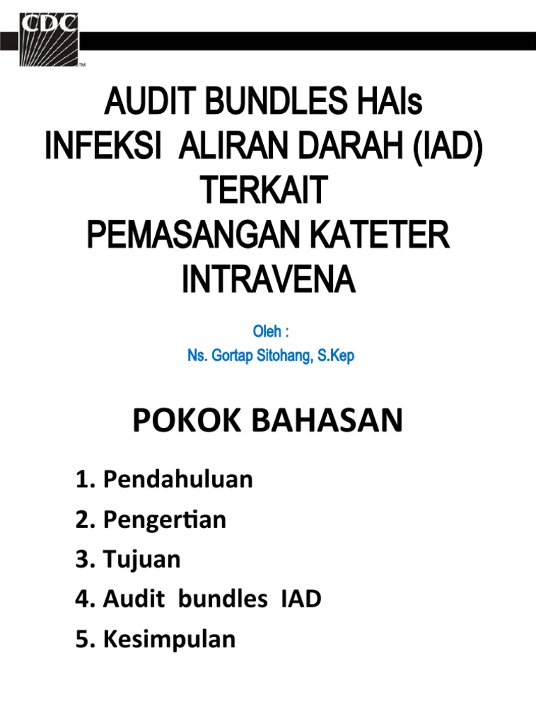 AUDIT BUNDLES HAIs IAD | PDF